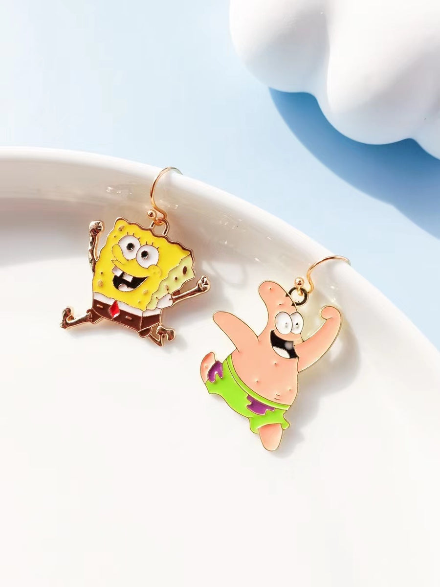 SpongeBob And Patrick Star Hook Drop Earrings – FunkyPinky